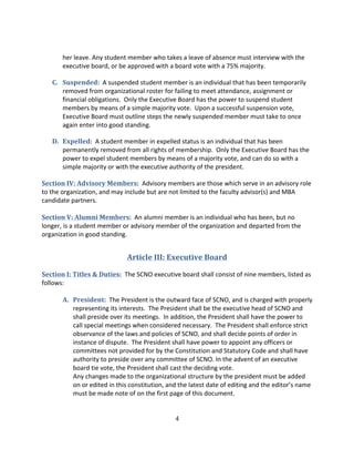 SCNO Constitution | PDF