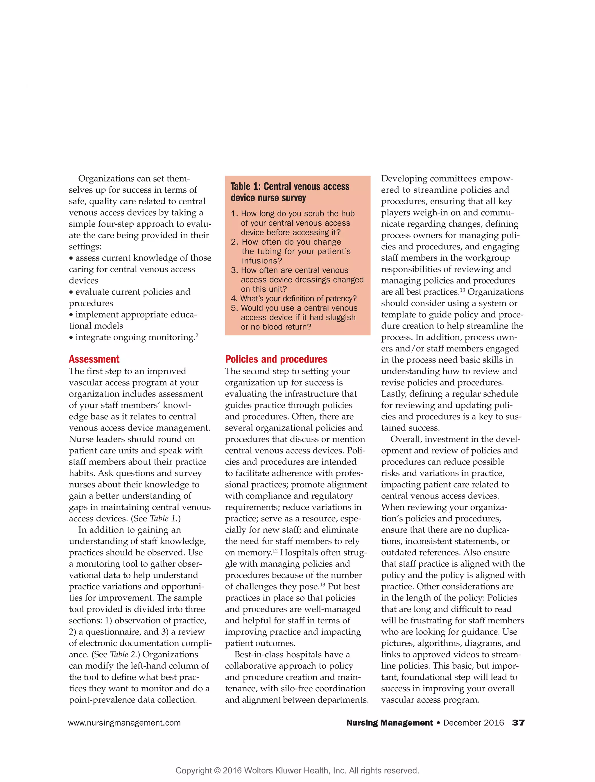 Vascular access devices_setting%0D%0A your organization up for success ...