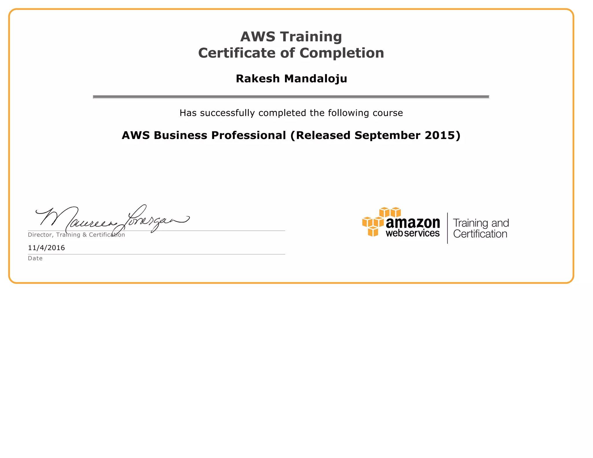 AWS certificate | PPT