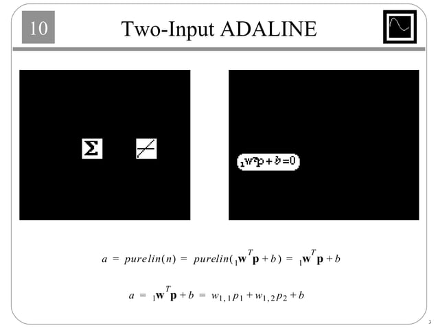 NEURAL NETWORK Widrow-Hoff Learning Adaline Hagan LMS | PPT