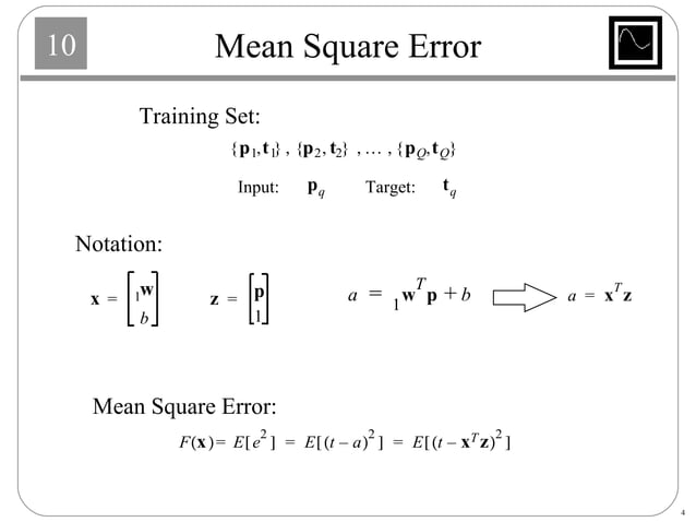 NEURAL NETWORK Widrow-Hoff Learning Adaline Hagan LMS | PPT