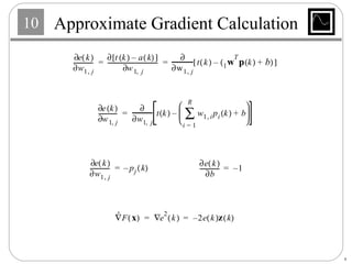NEURAL NETWORK Widrow-Hoff Learning Adaline Hagan LMS | PPT