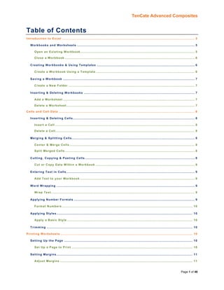 Excel Training Manual | PDF