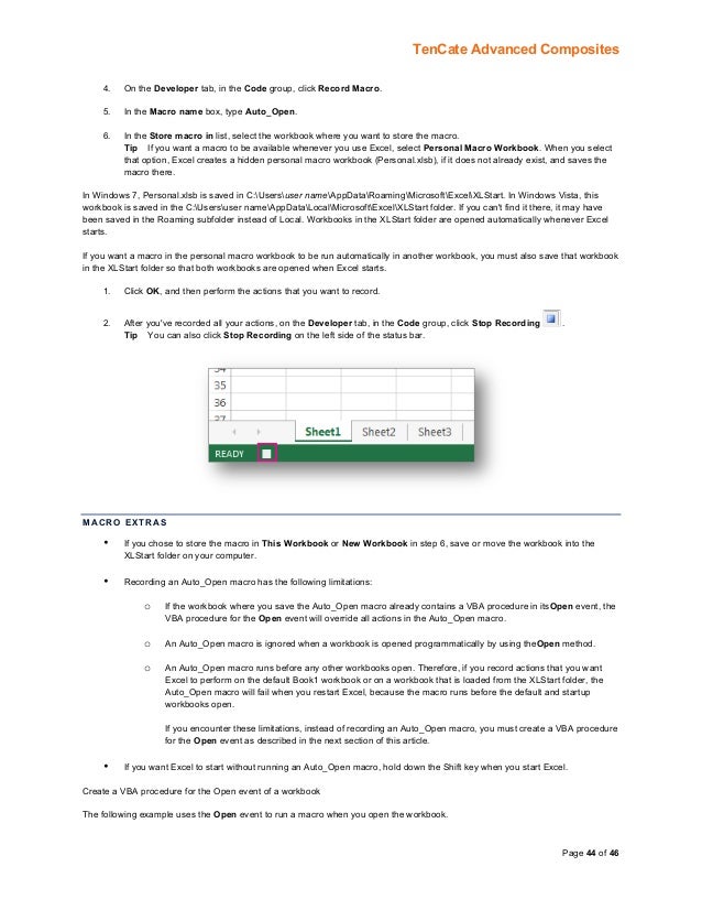 Excel Training Manual