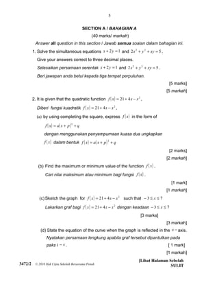 3 add maths k2 trial spm sbp 2010 | DOC