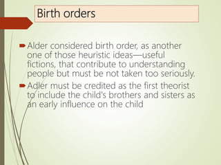 Theory of Personality Adlerian | PPTX