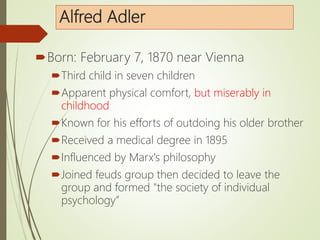 Theory of Personality Adlerian | PPTX