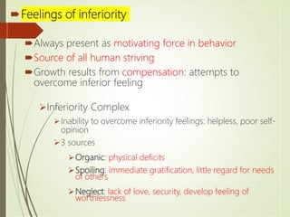 Theory of Personality Adlerian | PPTX