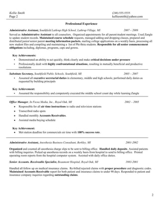 3 Administrative Assistant Sample | DOCX