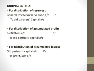 Admission of a Partner in a partnership firm accountancy | PPTX
