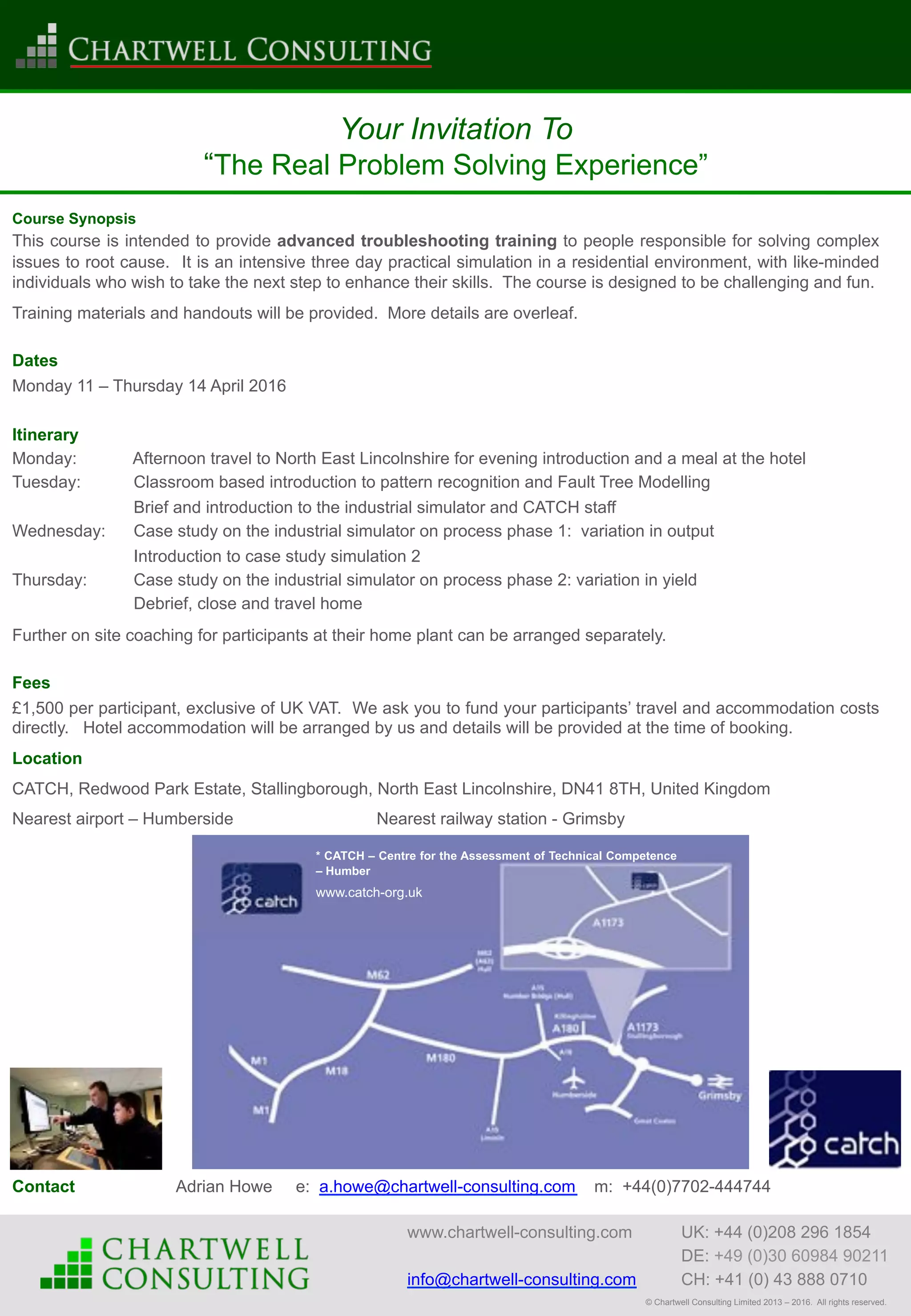 CATCH Course Invite April 2016 | PDF