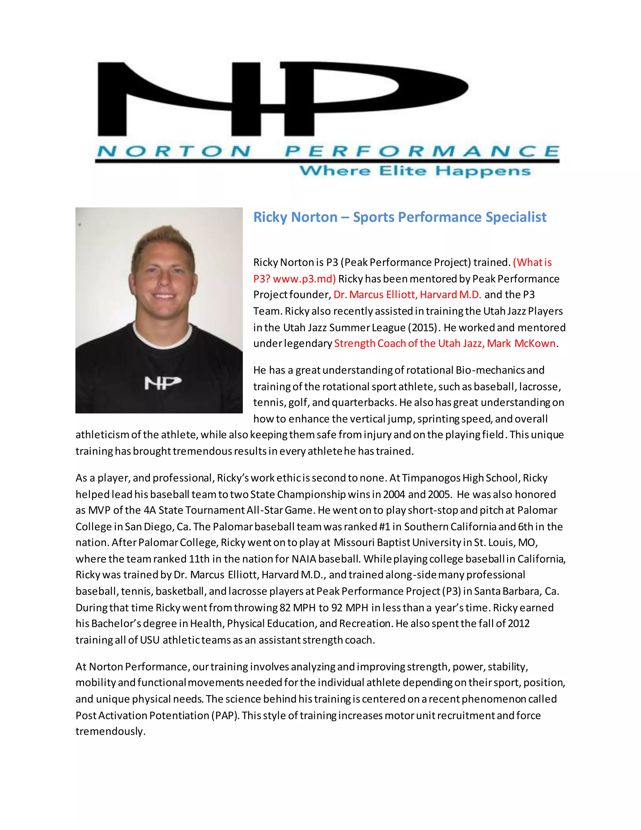Ricky Bio July 2015 | DOCX