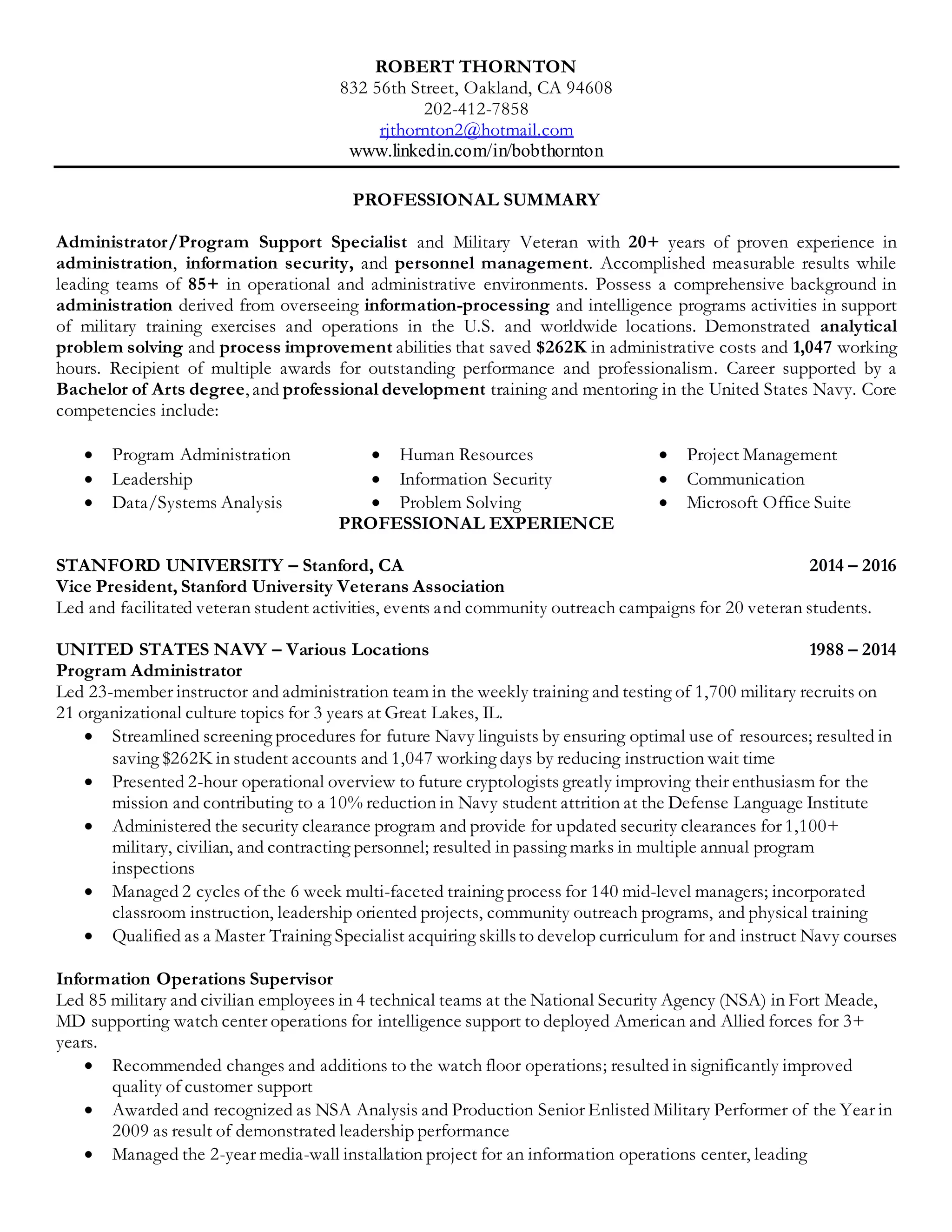 Thornton, Robert Resume | DOCX