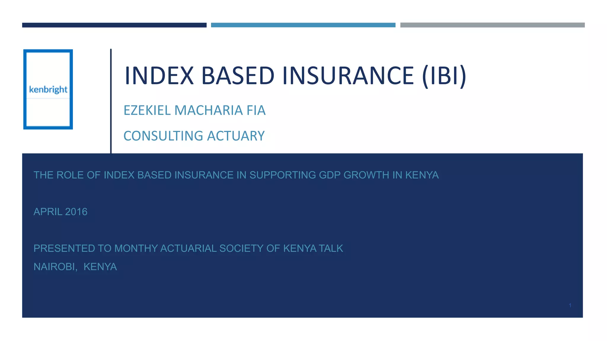 Index Based Insurance (28-04-2016) c 2 | PPT