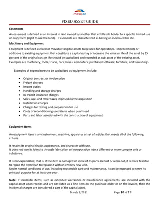 Fixed Asset Guide | DOC