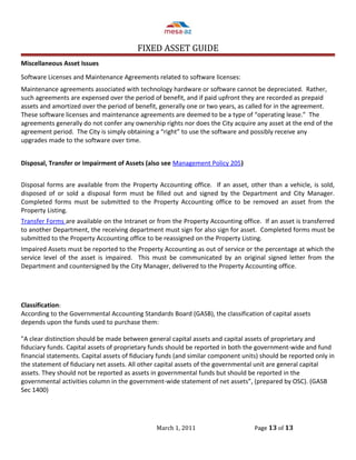 Fixed Asset Guide | DOC