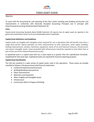 Fixed Asset Guide | DOC