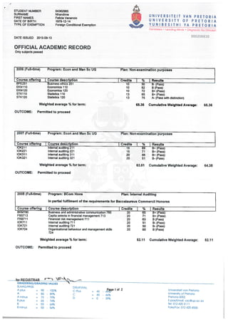 UP Certificate and Academic Records | PDF