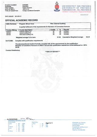 UP Certificate and Academic Records | PDF