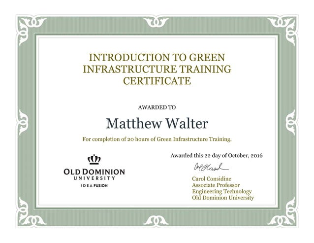 Walter GI Certificate 10 2016 | PDF
