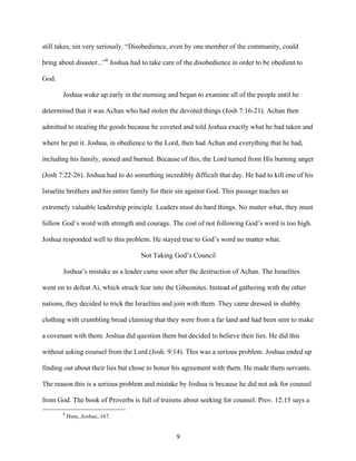 Principles of Leadership From the Book of Joshua | PDF