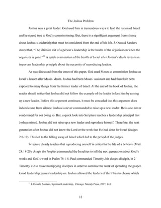 Principles of Leadership From the Book of Joshua | PDF