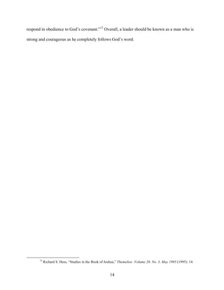 Principles of Leadership From the Book of Joshua | PDF