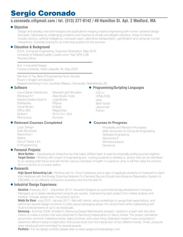 SergioCoroandoResume | PDF