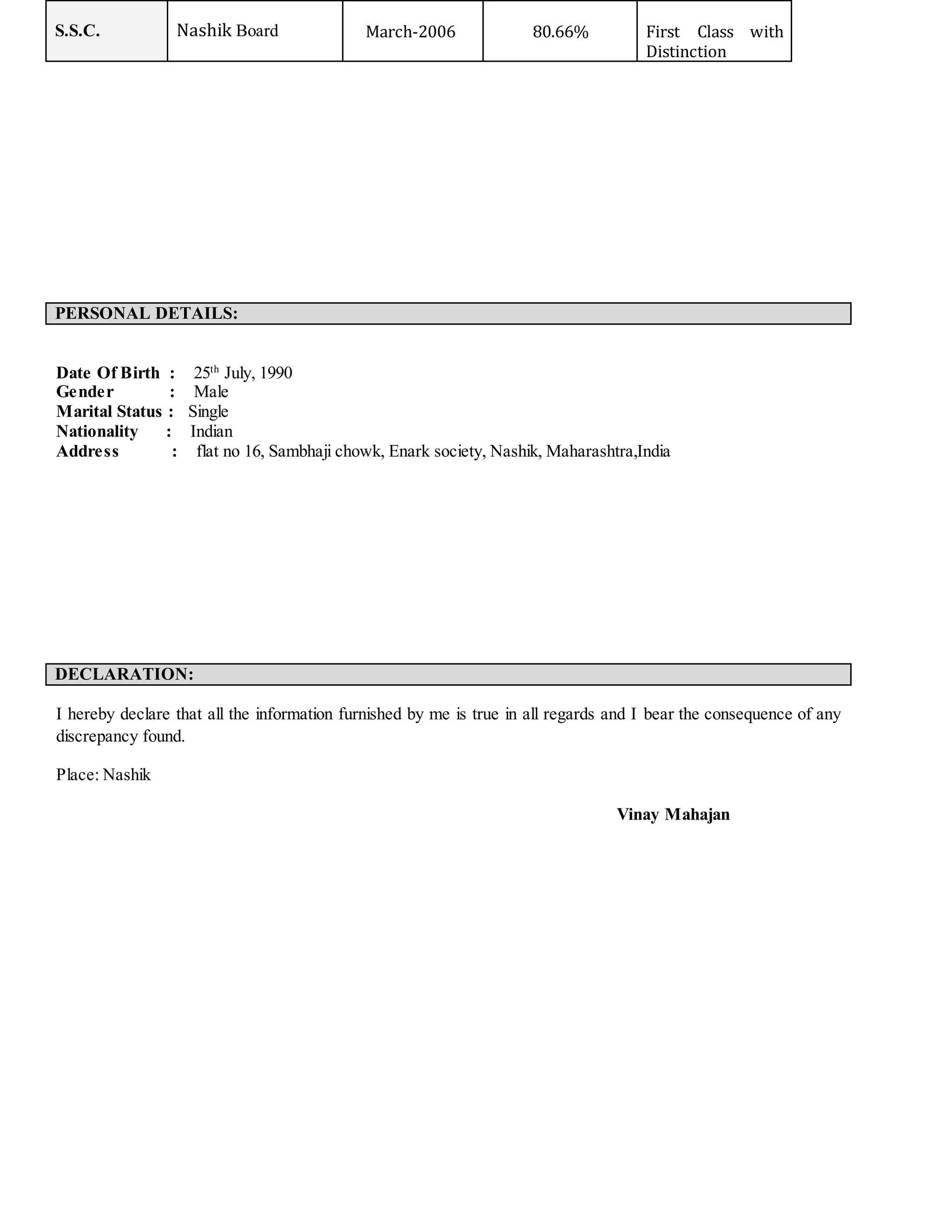 Vinay_Mahajan_CV_exp_2.6_Years | DOCX