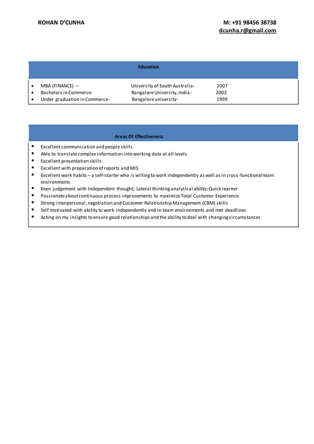 Rohan - CV new 2014 | PDF