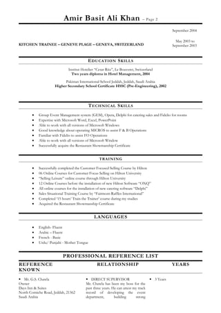 Resume Amir Khan | DOC