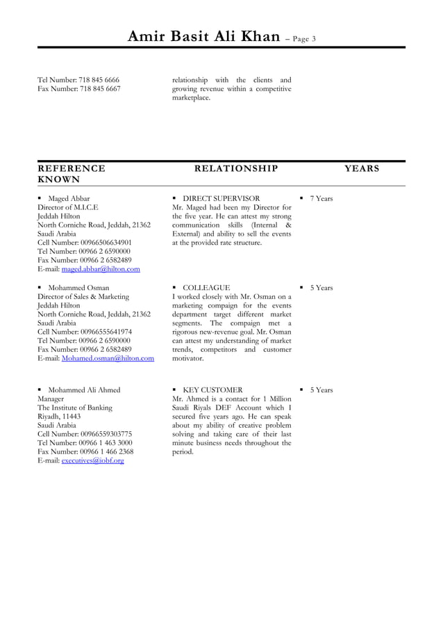 Resume Amir Khan | DOC