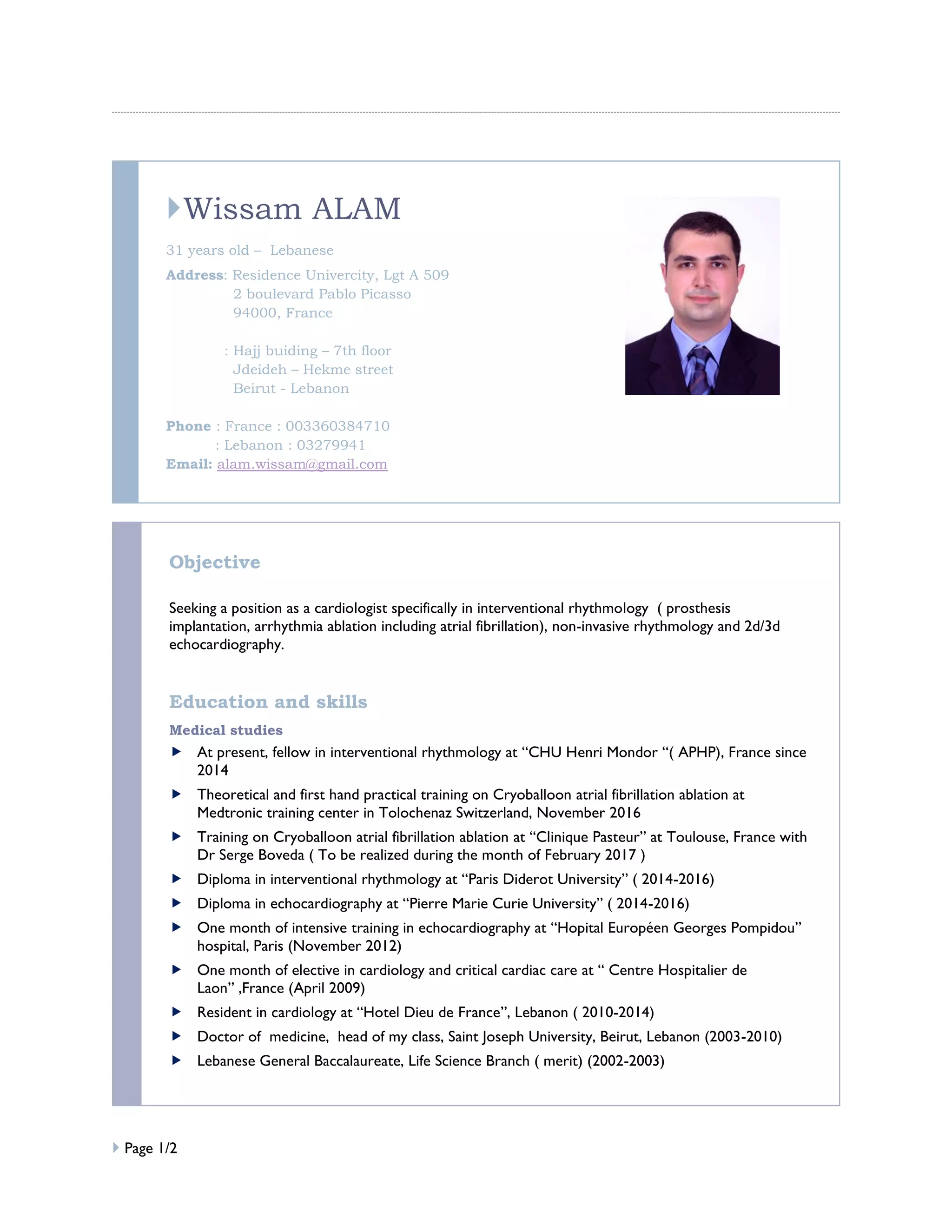 wissam cv english | PDF