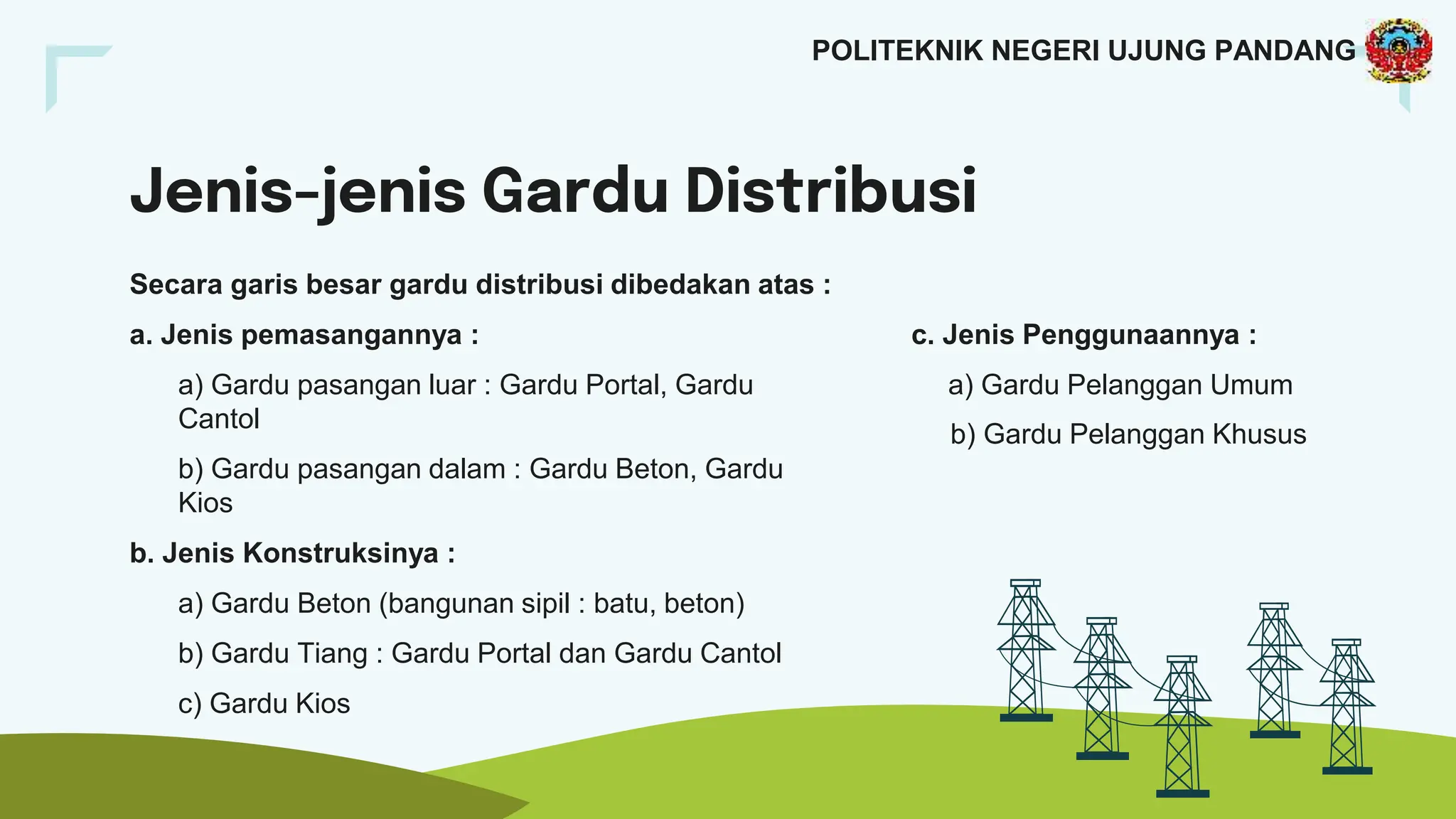 GARDU DISTRIBUSI SISTEM TENAGA LISTRIK 20 Kv/380 V | PPTX