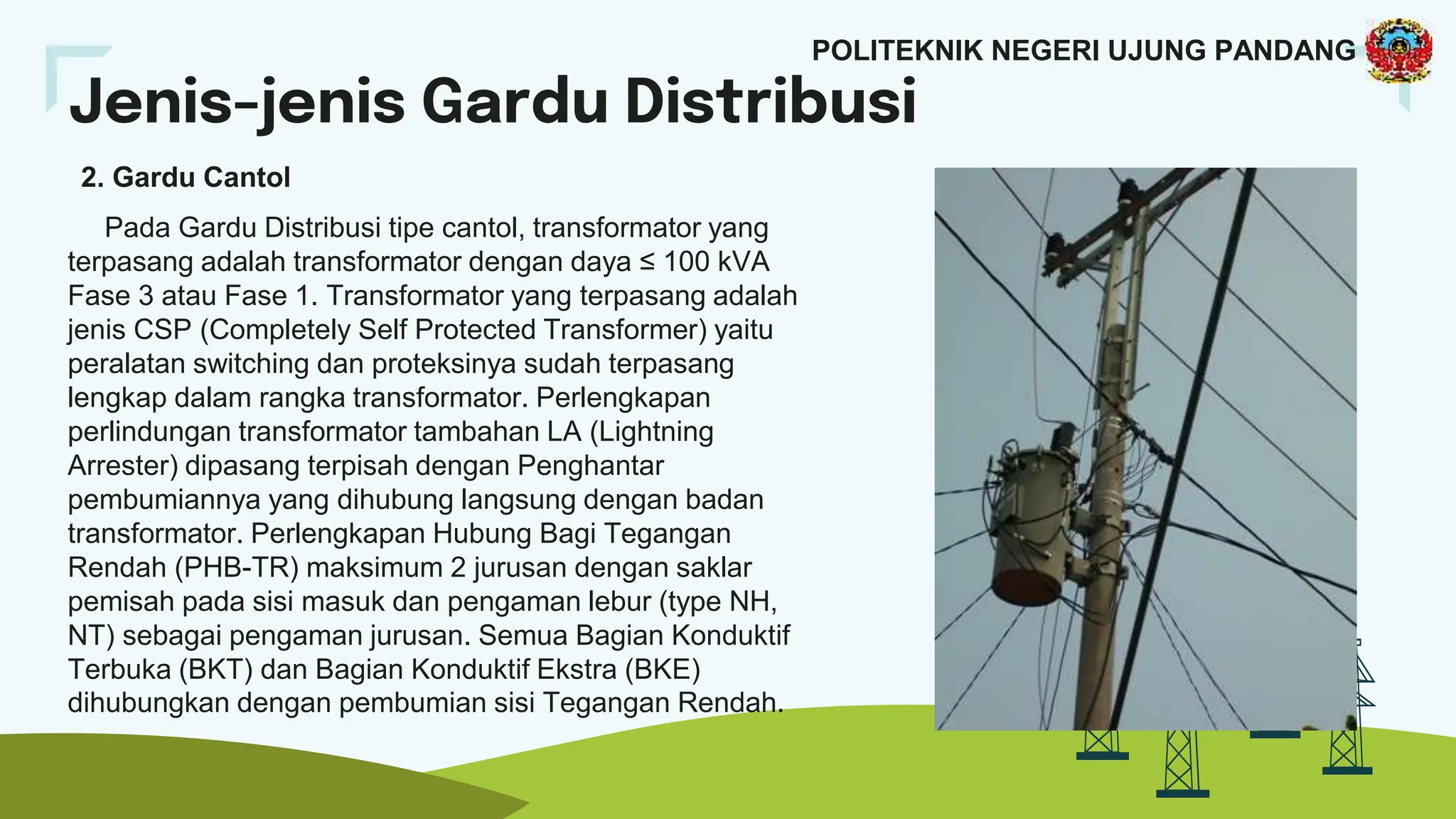 GARDU DISTRIBUSI SISTEM TENAGA LISTRIK 20 Kv/380 V | PPTX