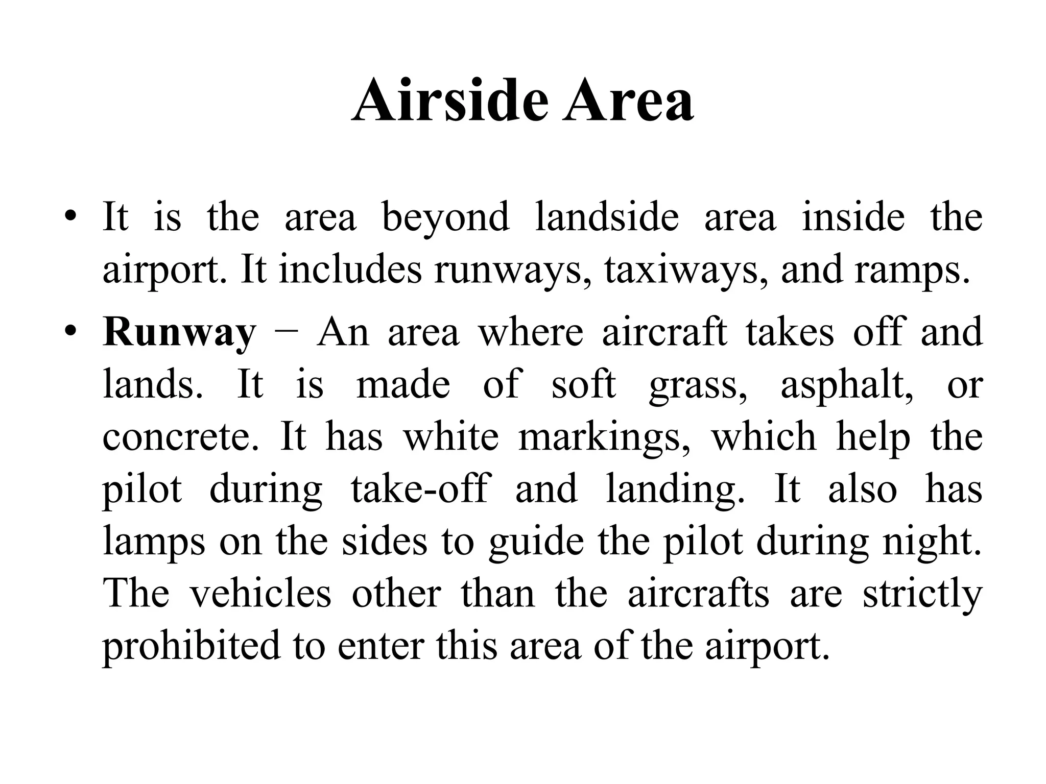 Planning OF AIRPORT REQUIREMENTS OF AIR PORT TERMINAL AREA RUNWAY ...