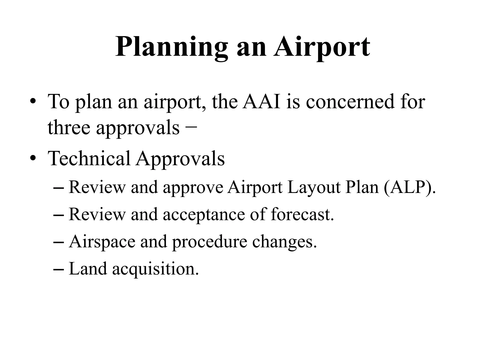 Planning OF AIRPORT REQUIREMENTS OF AIR PORT TERMINAL AREA RUNWAY ...
