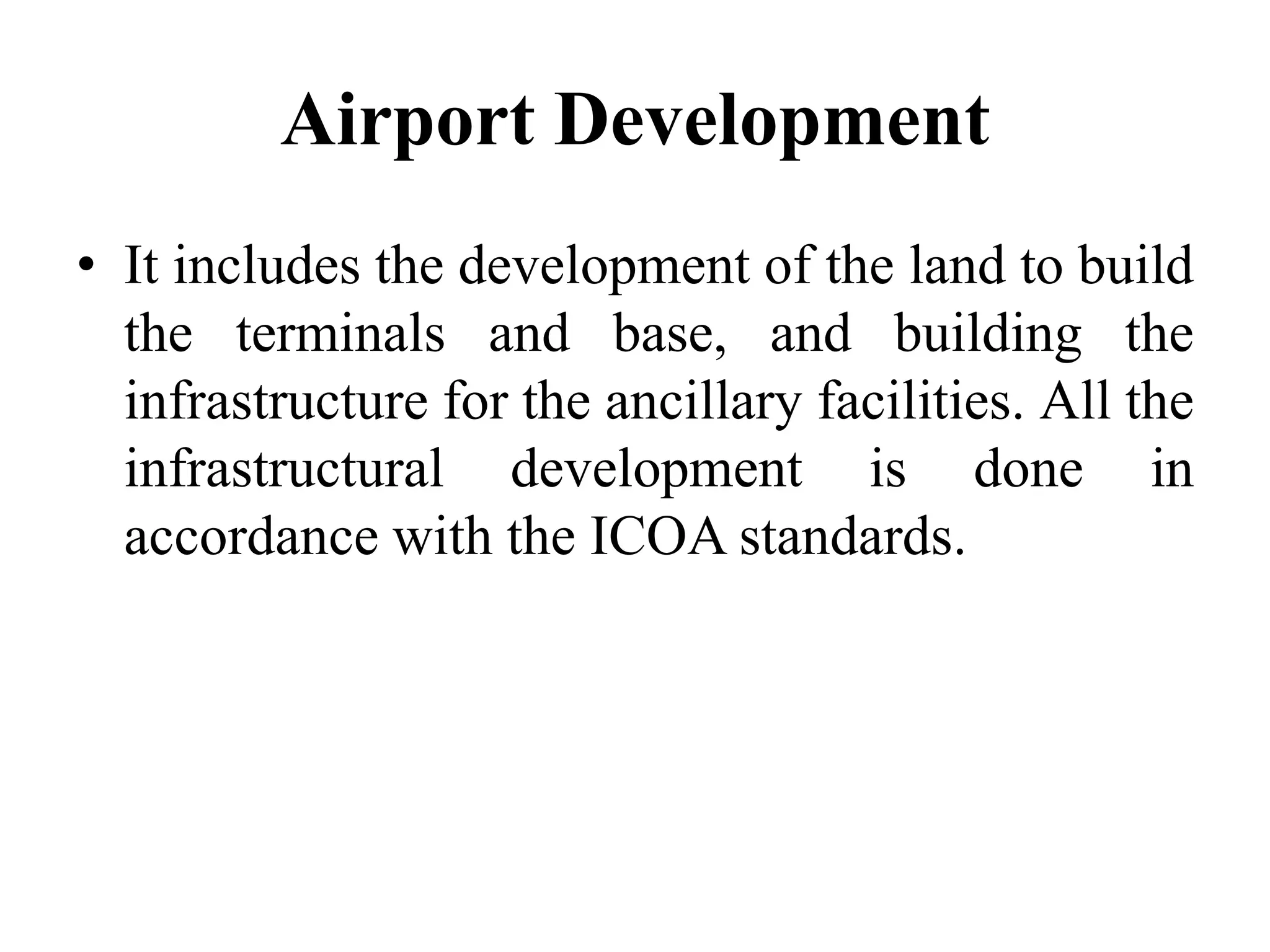 Planning OF AIRPORT REQUIREMENTS OF AIR PORT TERMINAL AREA RUNWAY ...