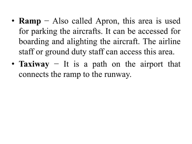 Planning OF AIRPORT REQUIREMENTS OF AIR PORT TERMINAL AREA RUNWAY ...