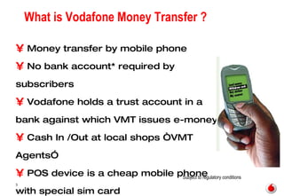 Vodafone Money Transfer – putting mobile at the centre of money ...