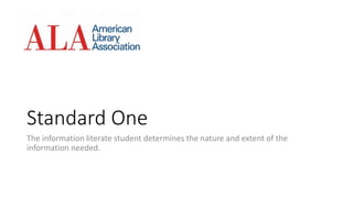 Information Literacy Competency Standards for Higher Education | PPTX