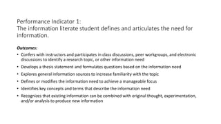 Information Literacy Competency Standards for Higher Education | PPTX ...