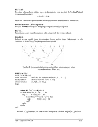 algoritma dan pengolahan paralel bab 3 algoritma pram | PDF