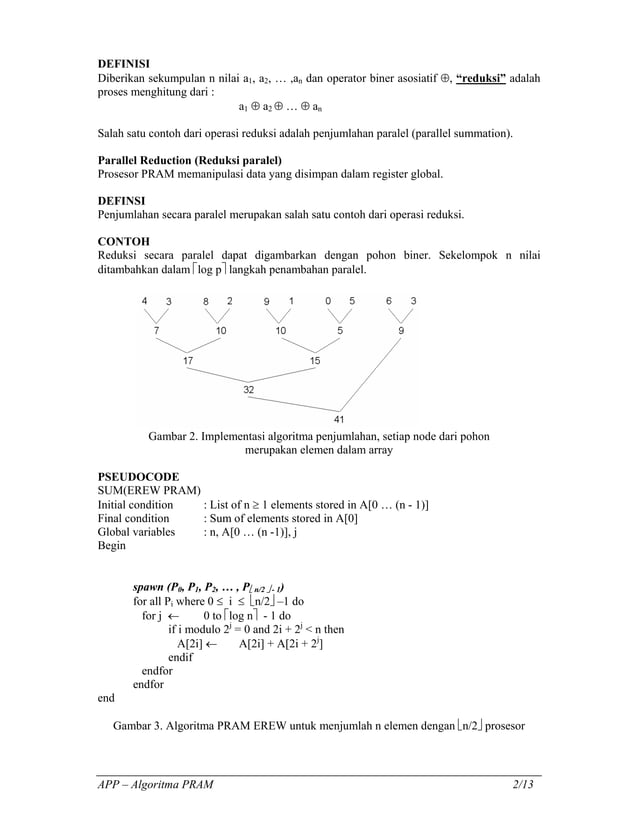algoritma dan pengolahan paralel bab 3 algoritma pram | PDF