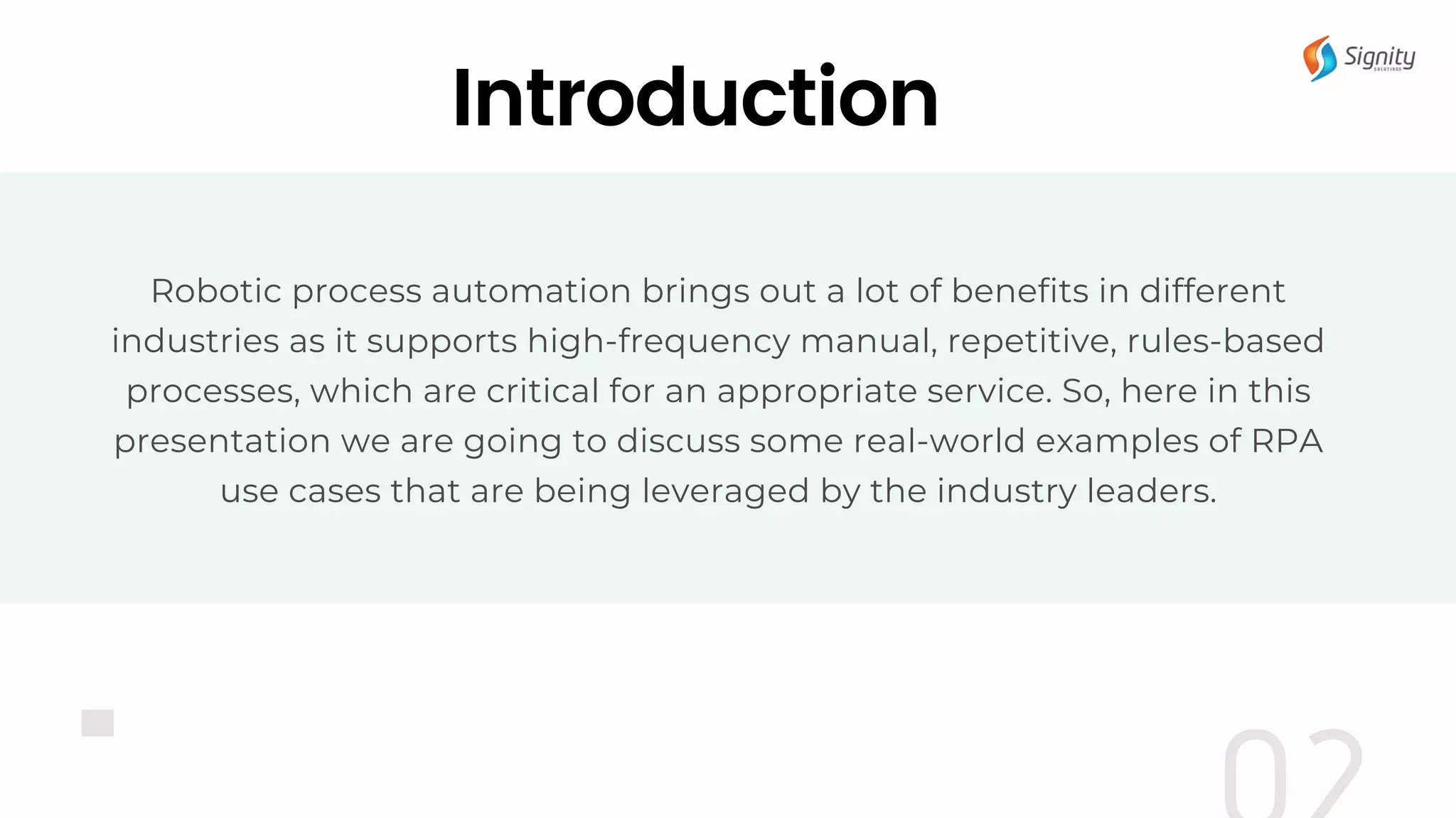 3 Amazing Examples of Real-life RPA Use Cases - Signity | PDF