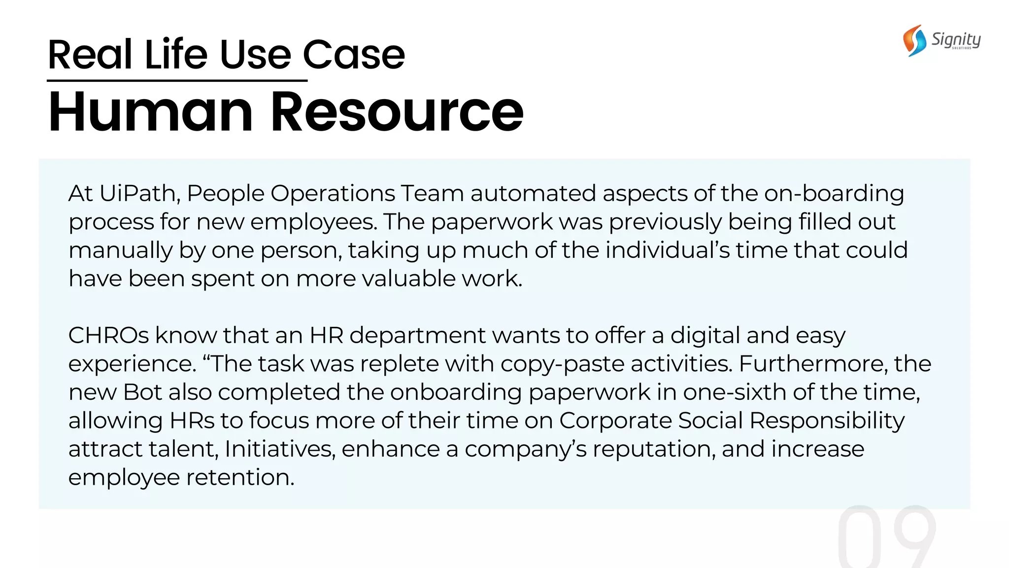 3 Amazing Examples of Real-life RPA Use Cases - Signity | PDF