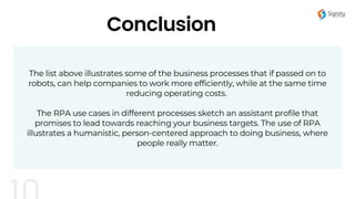 3 Amazing Examples of Real-life RPA Use Cases - Signity | PDF