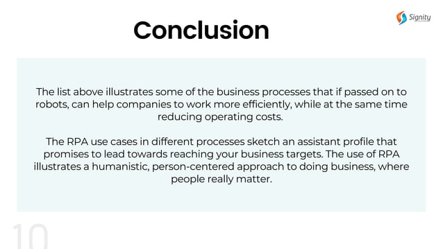 3 Amazing Examples of Real-life RPA Use Cases - Signity | PPT