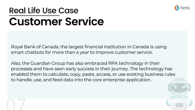 3 Amazing Examples of Real-life RPA Use Cases - Signity | PPT