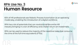 3 Amazing Examples of Real-life RPA Use Cases - Signity | PDF